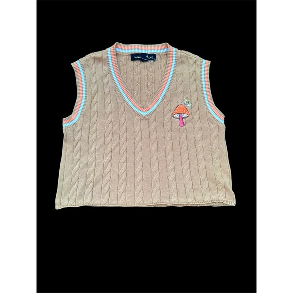 Social Scene | Sweaters | Social Scene Trippy Mushroom Cropped Sweater ...